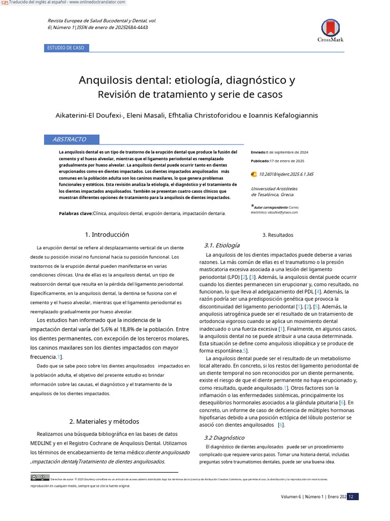 Anquilosis en Es | PDF | Implante dental | Diente