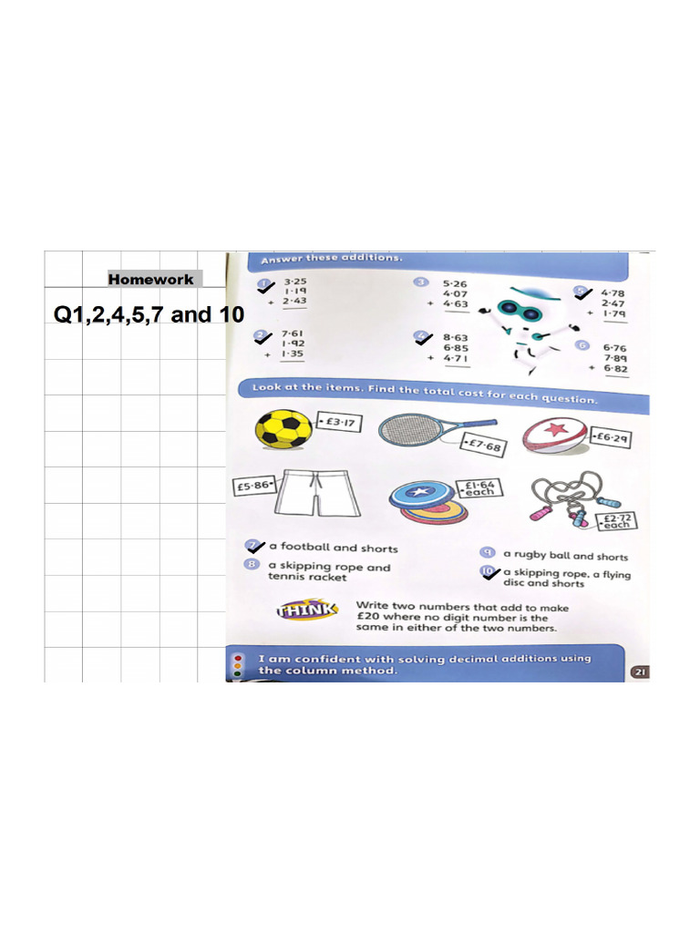 Maths Homework Week 2 | PDF