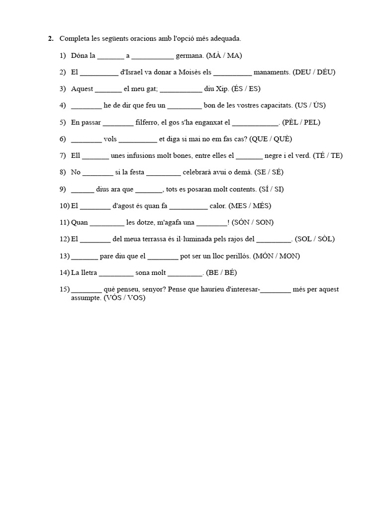 Accent Diacritic - Solucionari | PDF