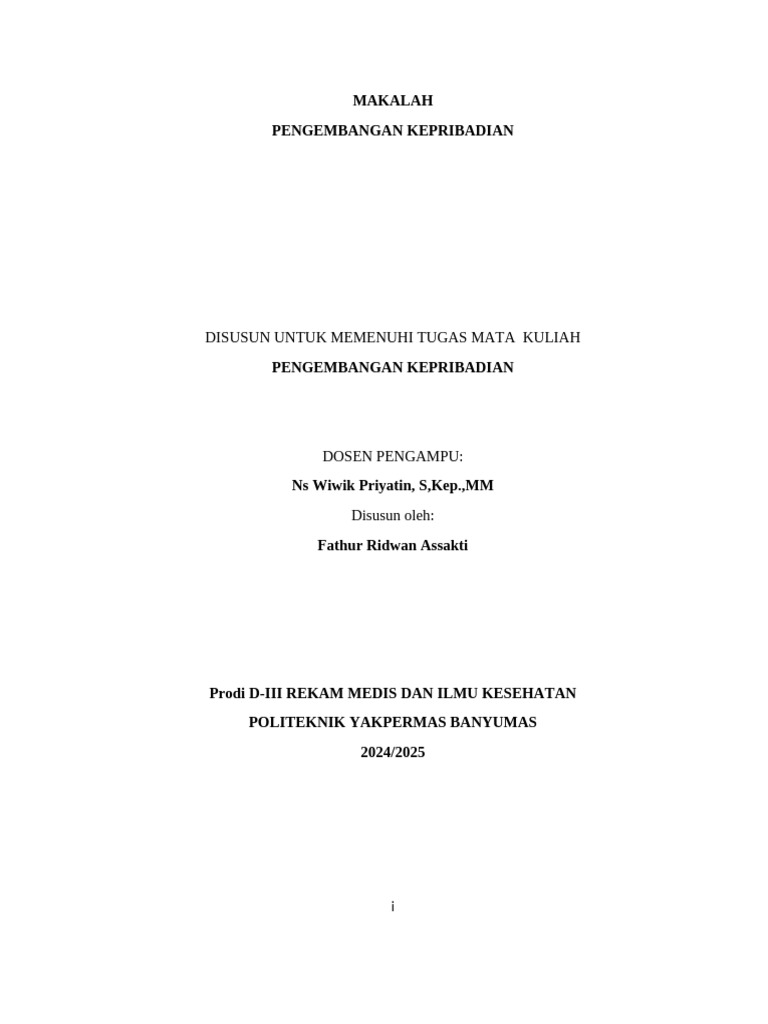 Materi Citra Diri V | PDF