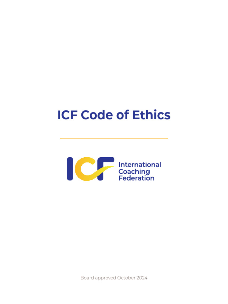 Icf Ethics Code of Ethics 2025 | PDF | Conflict Of Interest ...