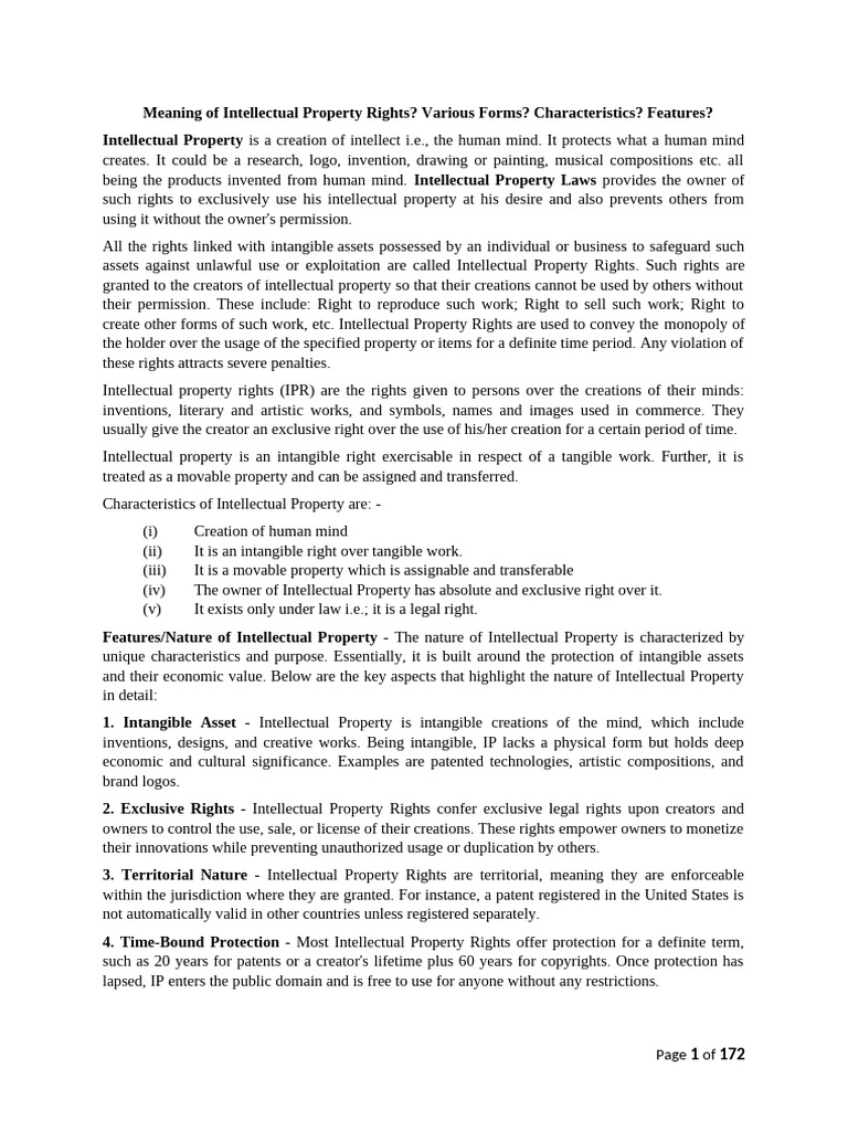 Final_IPR | PDF | Intellectual Property | World Trade Organization