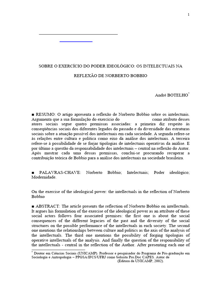 Andre Botelho - Sobre o exercicio do poder ideologico | PDF ...