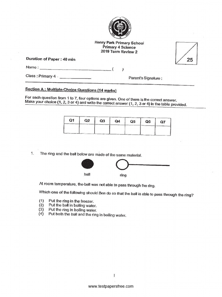 P4_Science_2019_CA2_Henry_Park | PDF