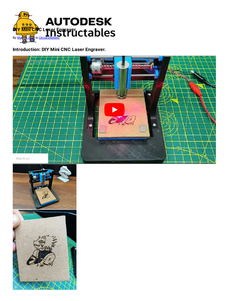 DIY Mini CNC Laser Engraver. - 19 Steps (With Pictures) - Instructables | PDF | Arduino