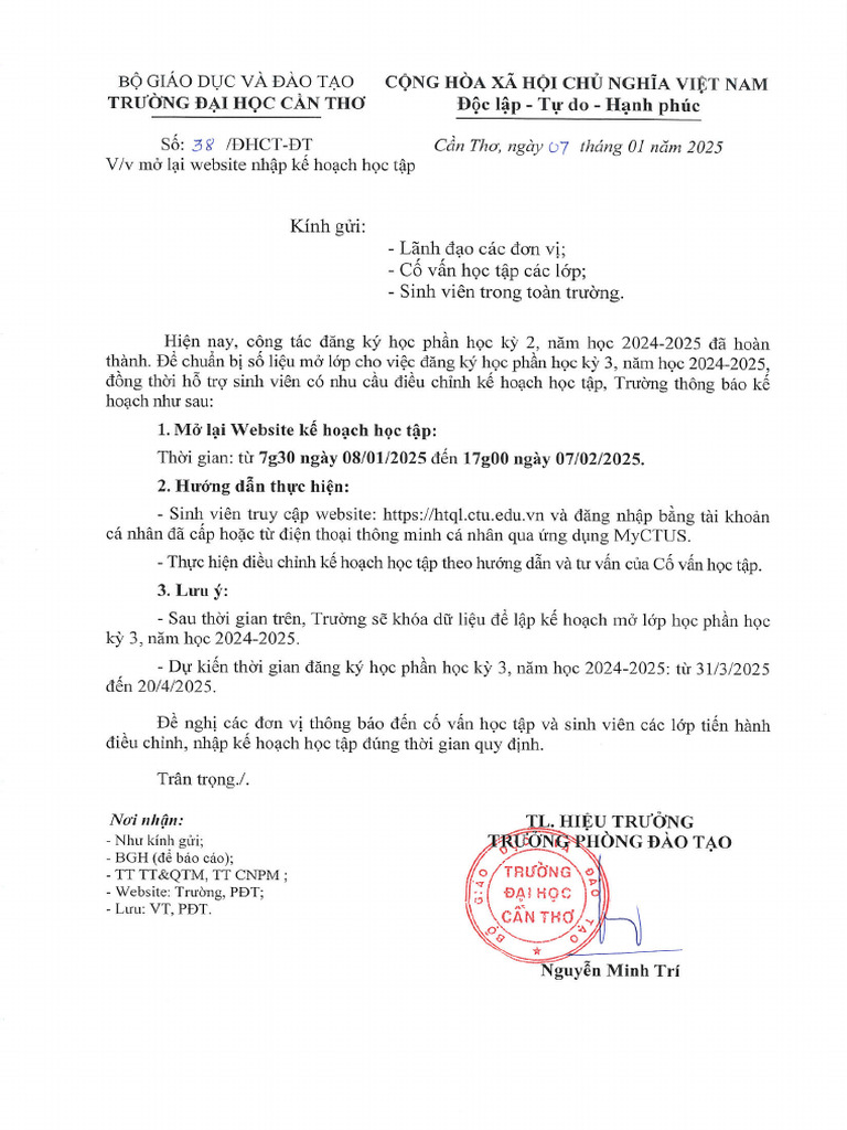 CV38 Mo Lai Website Nhap Ke Hoach Hoc Tap | PDF