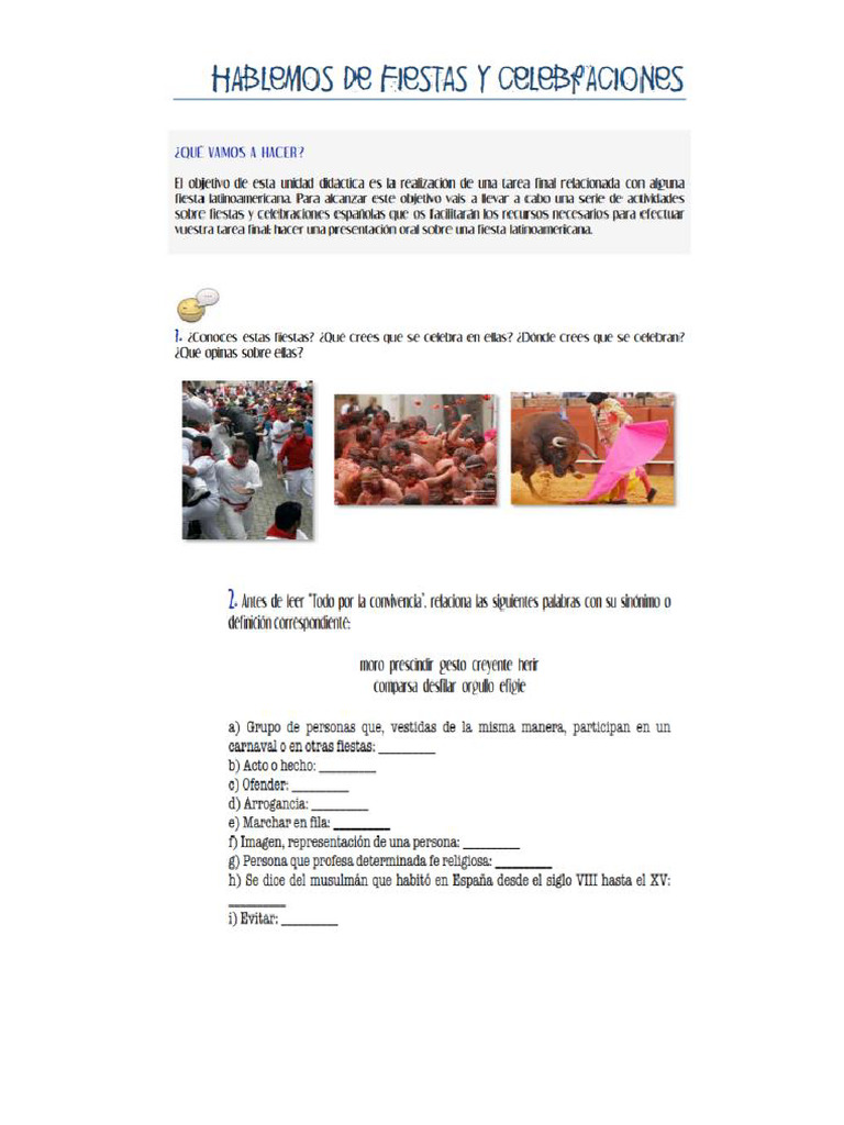 Fiestas y Celebraciones | PDF