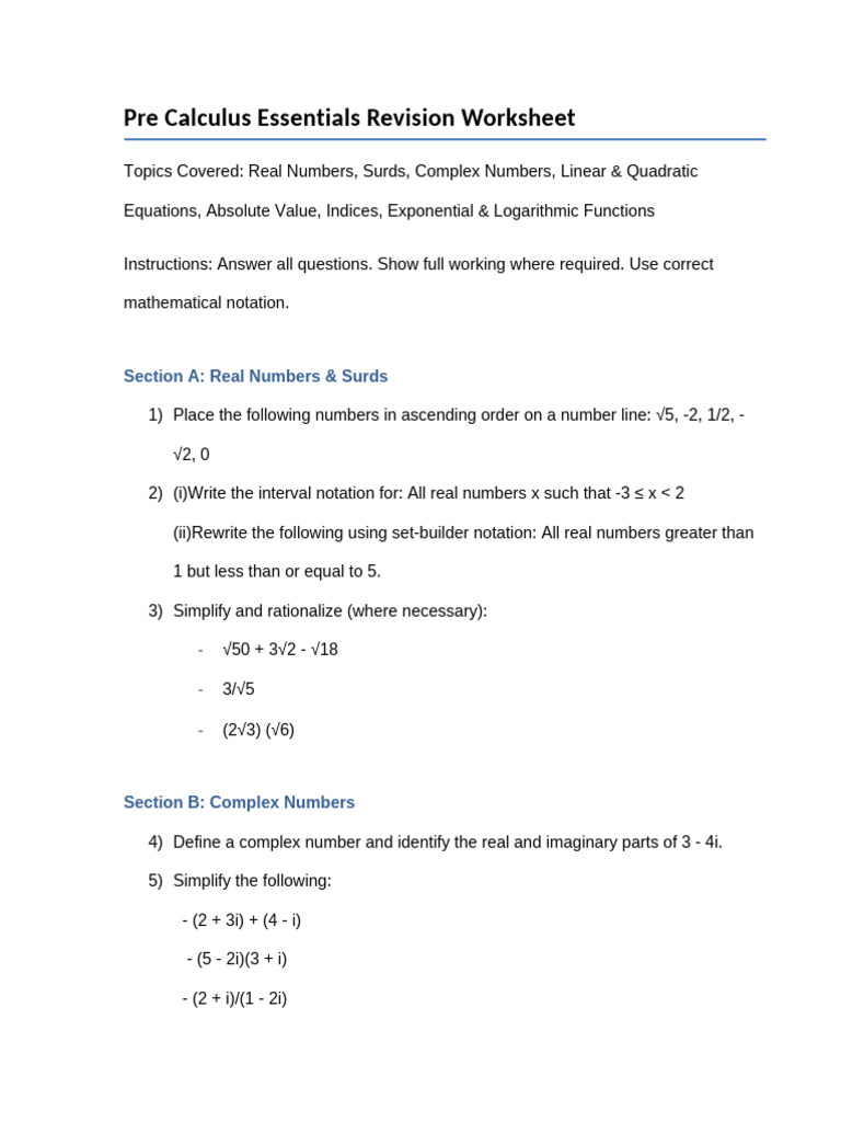 Math_Revision_Worksheet | PDF