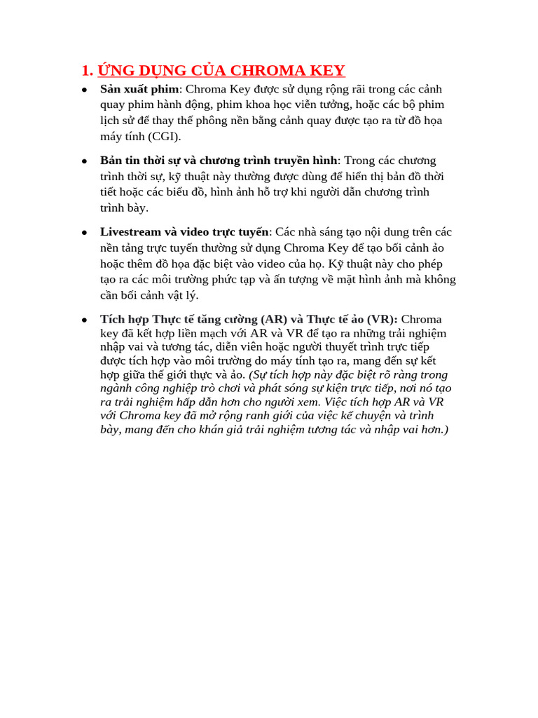 NG D NG C A Chroma Key | PDF