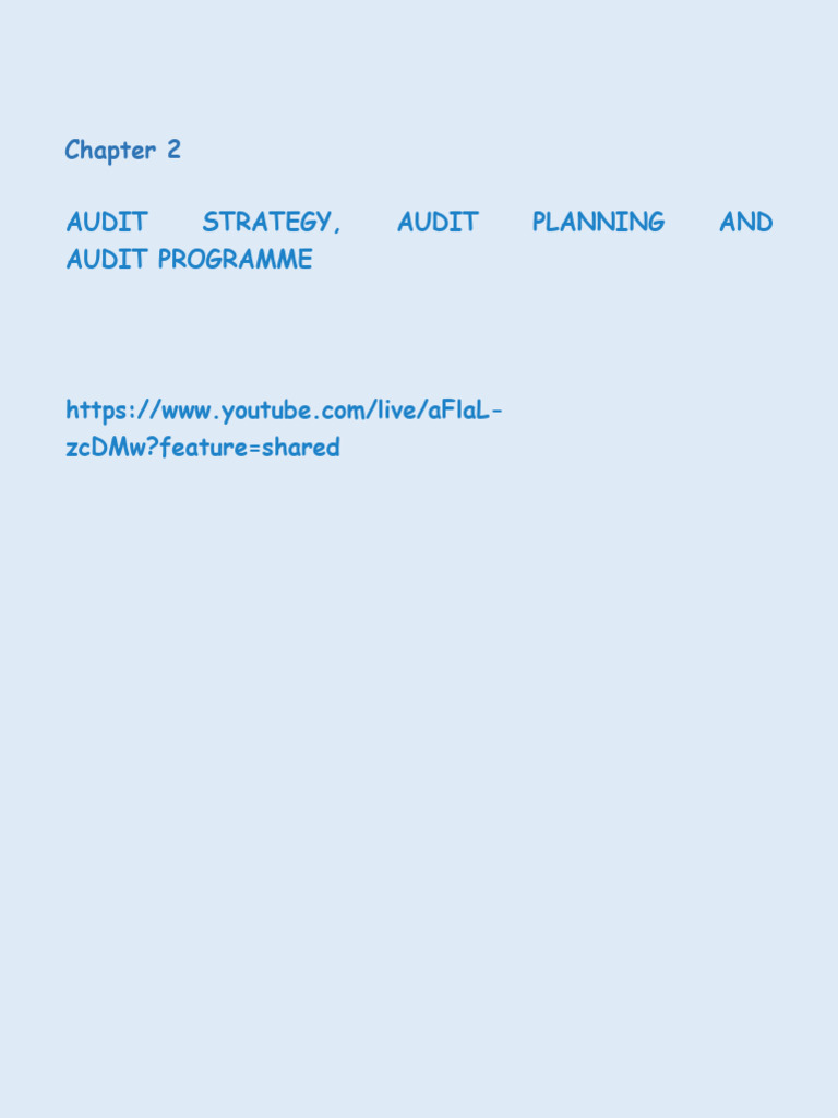 Audit Strategy vs. Audit Plan Explained | PDF | Audit | Internal Control