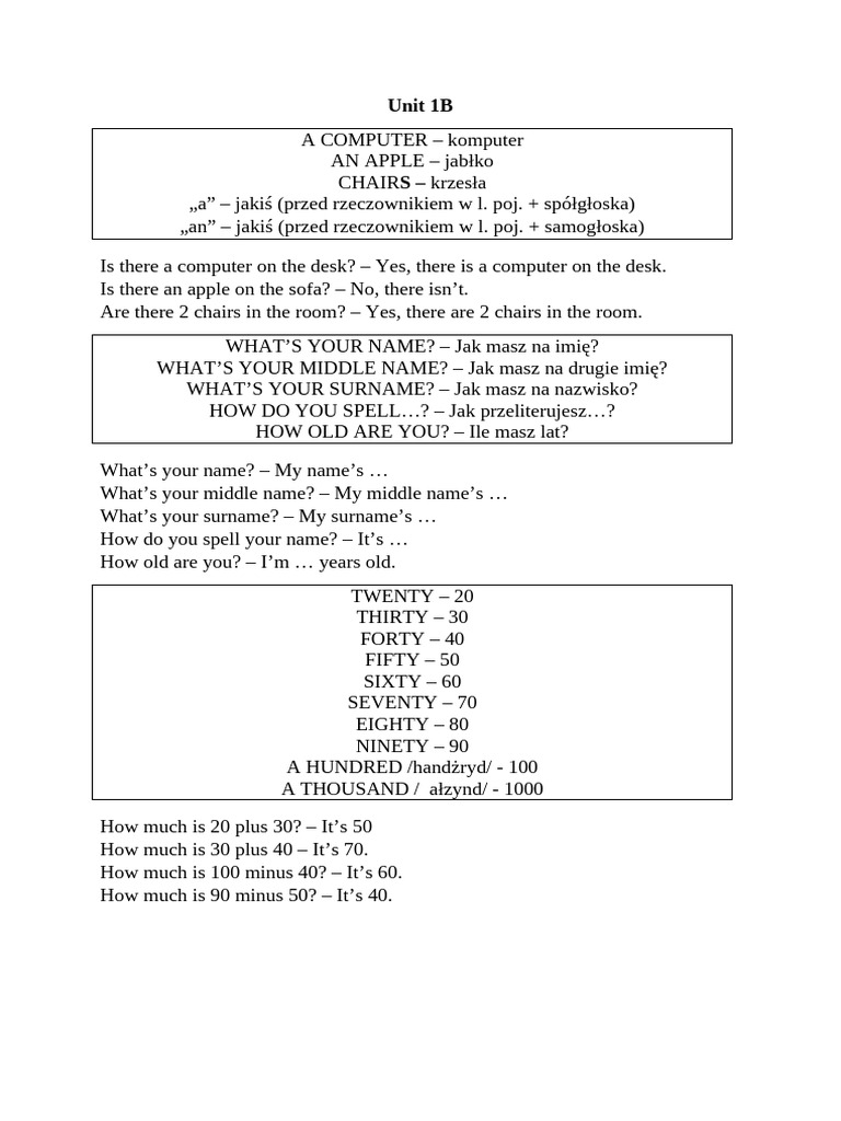 Brainy Unit 1B Direct Method | PDF