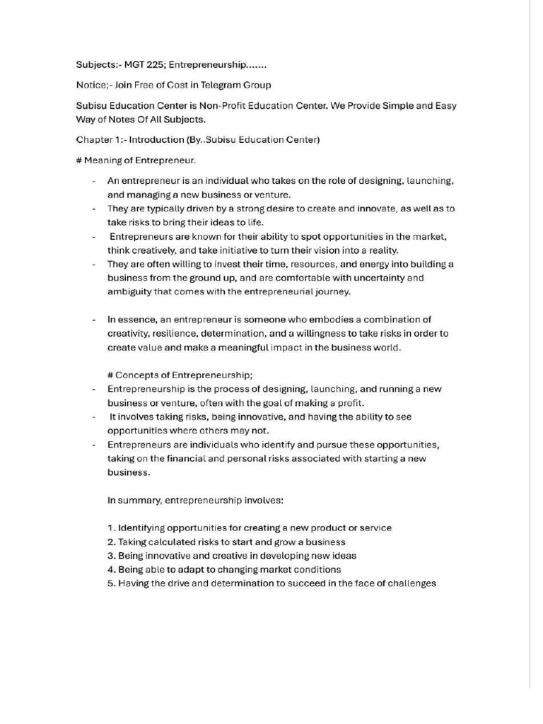 Chapter 1, English Notes | PDF