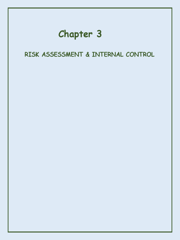Risk Assessment and Internal Control - Unlocked | PDF | Audit ...