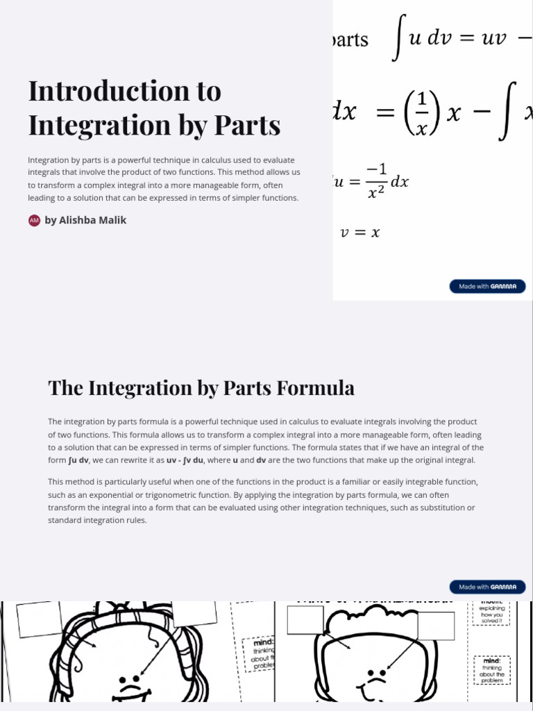 Introduction To Integration by Parts | PDF | Integral | Mathematical ...