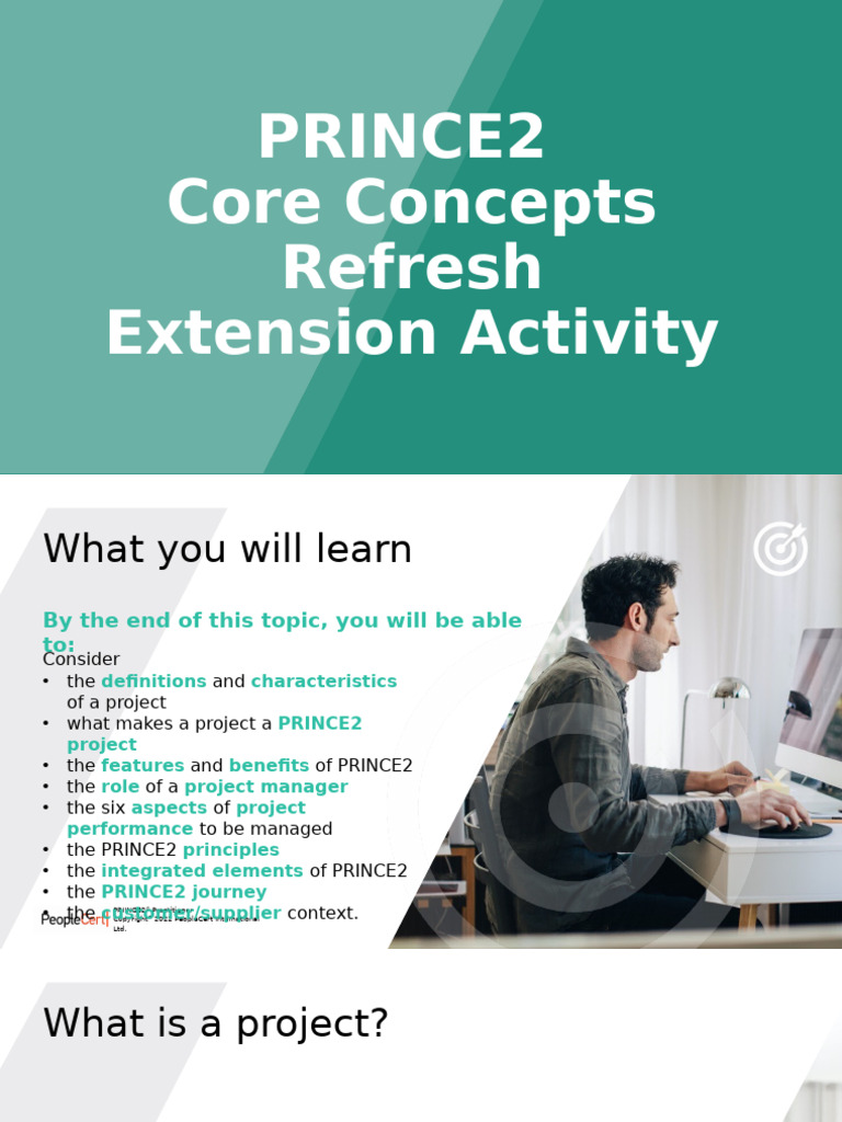 Extension Activity PRINCE2 Core Concepts Refresh | PDF | Project Management | Business