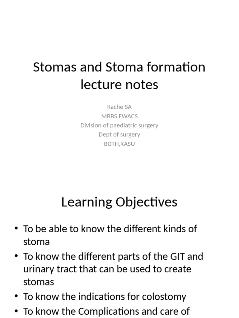 Understanding Stomas and Colostomy Care | PDF | Medical Specialties ...