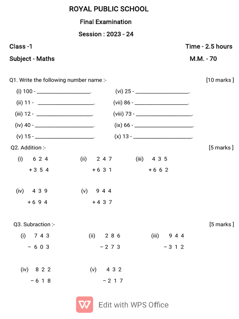 Maths Final Examination Paper | PDF | Elementary Geometry | Euclidean ...
