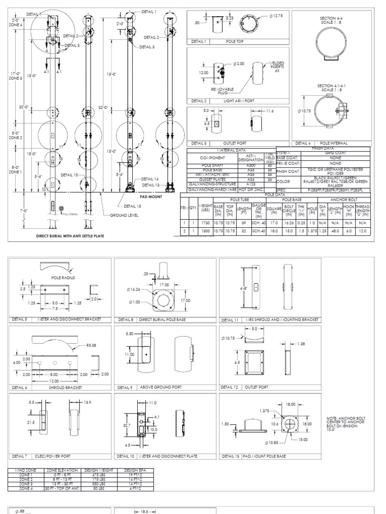 GRG Design Charlotte pole | PDF | Screw | Pipe (Fluid Conveyance)