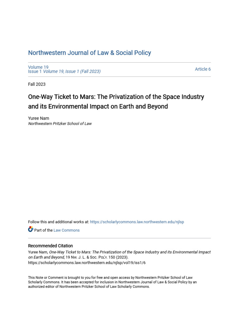 Regulating Space Privatization's Impact | PDF | Nasa | Space X