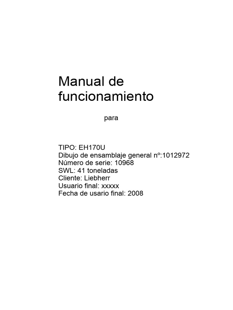 EH170U Liebherr Spa 01 | PDF | Cambiar | Ingeniería mecánica