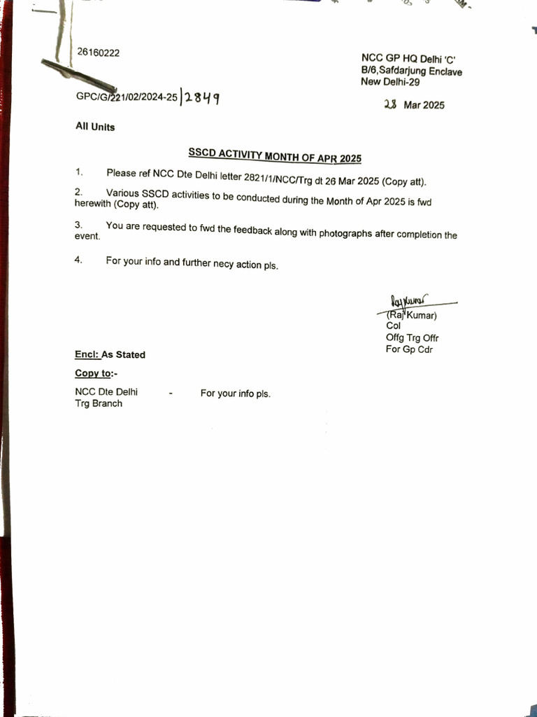 SSCD Activity Month of April 2025 | PDF