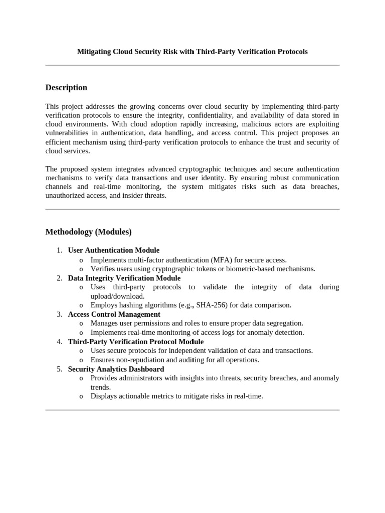 Mitigating Cloud Security Risk with Third | PDF | Information Security | Authentication