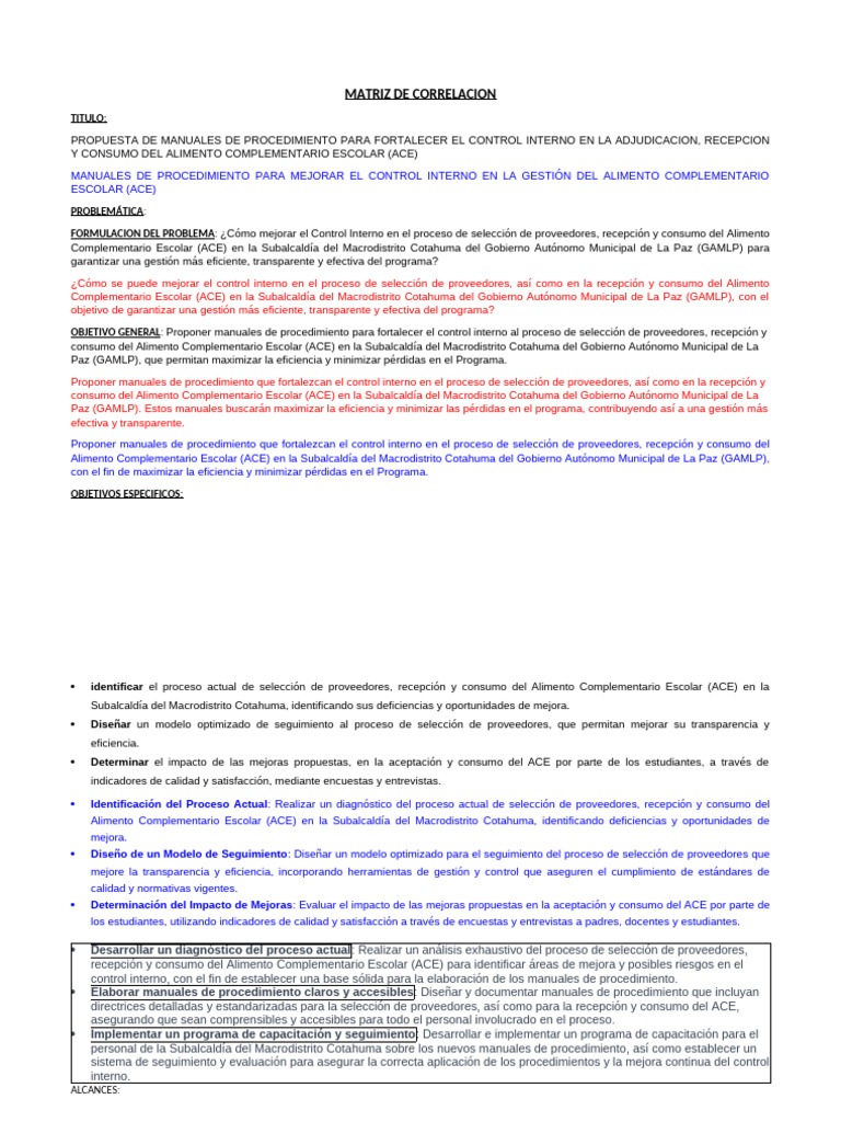 Matriz de Correlacion | PDF