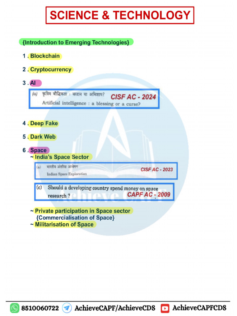 Theme - 14 (Science & Technology) | PDF