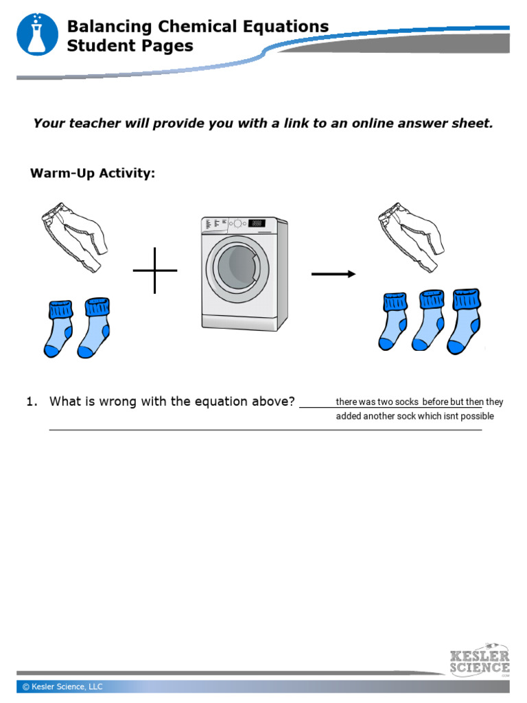 Kami Export - Xavier de La Cruz - Balancing Chemical Equations Student ...
