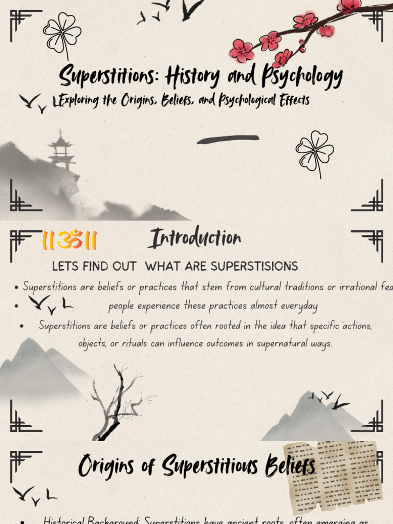 Superstitions: Origins and Psychology | PDF | Superstitions | Witchcraft