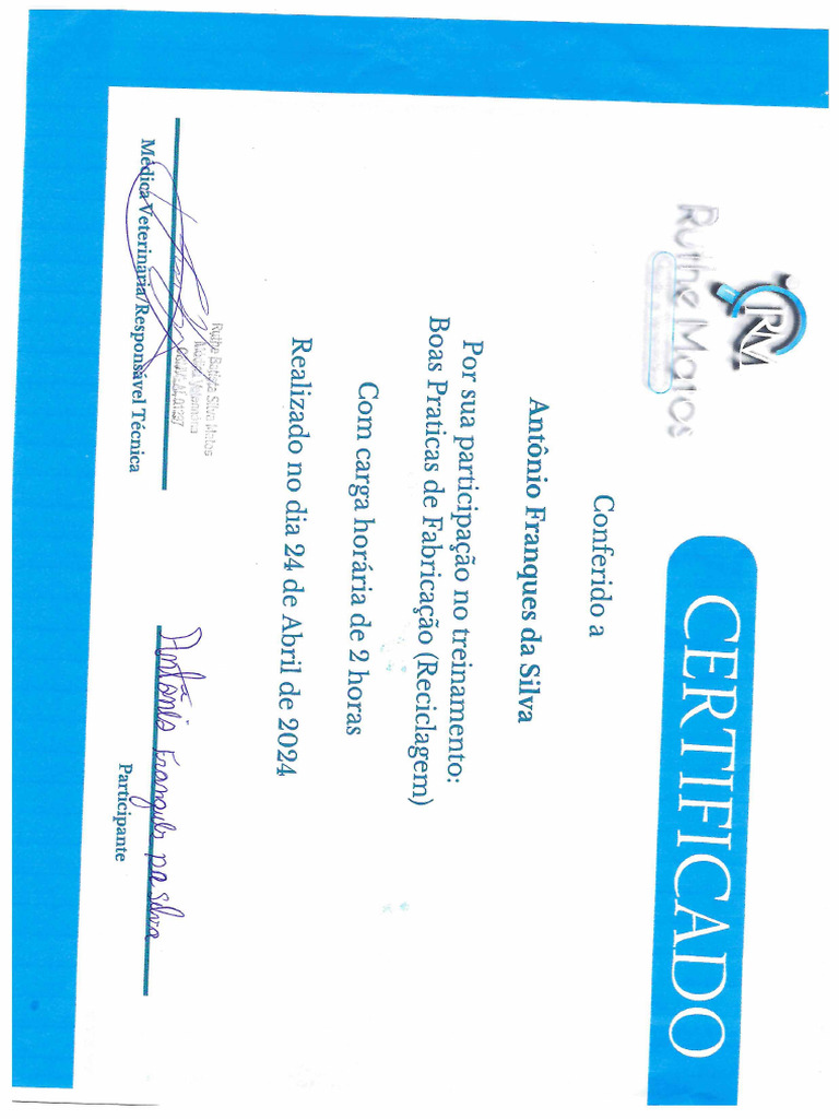 Certificados BPF 24 de Abril | PDF