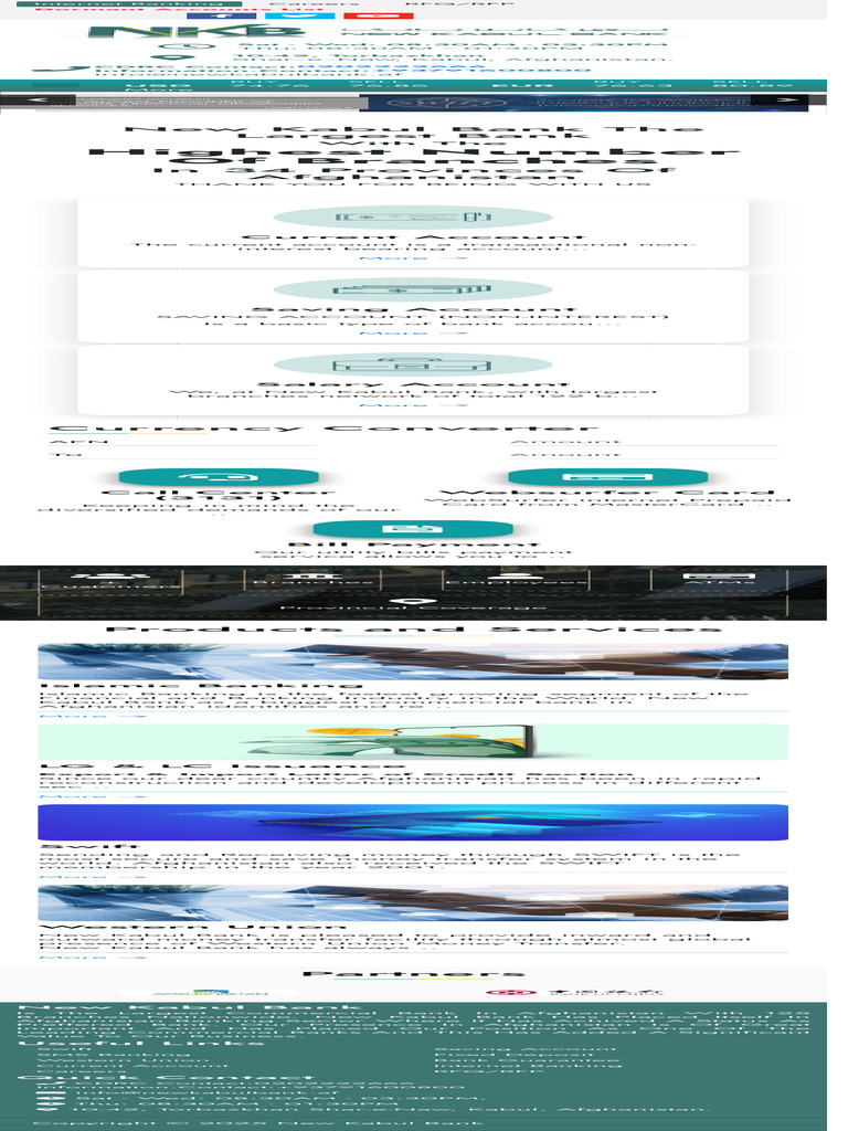 New Kabul Bank Afghanistan's Largest Commercial Bank | PDF | Banks ...