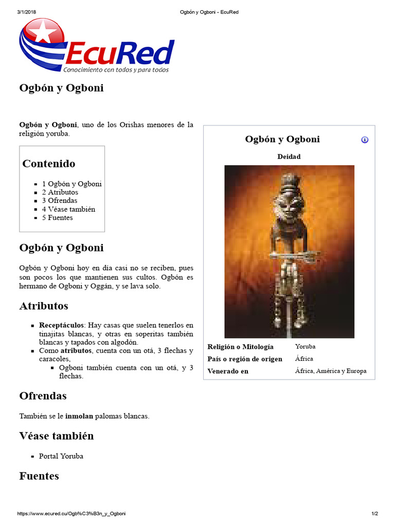 Ogbón y Ogboni - EcuRed | PDF