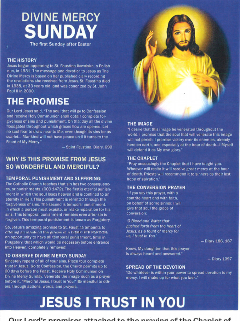 Divine Mercy Sunday Promises | PDF