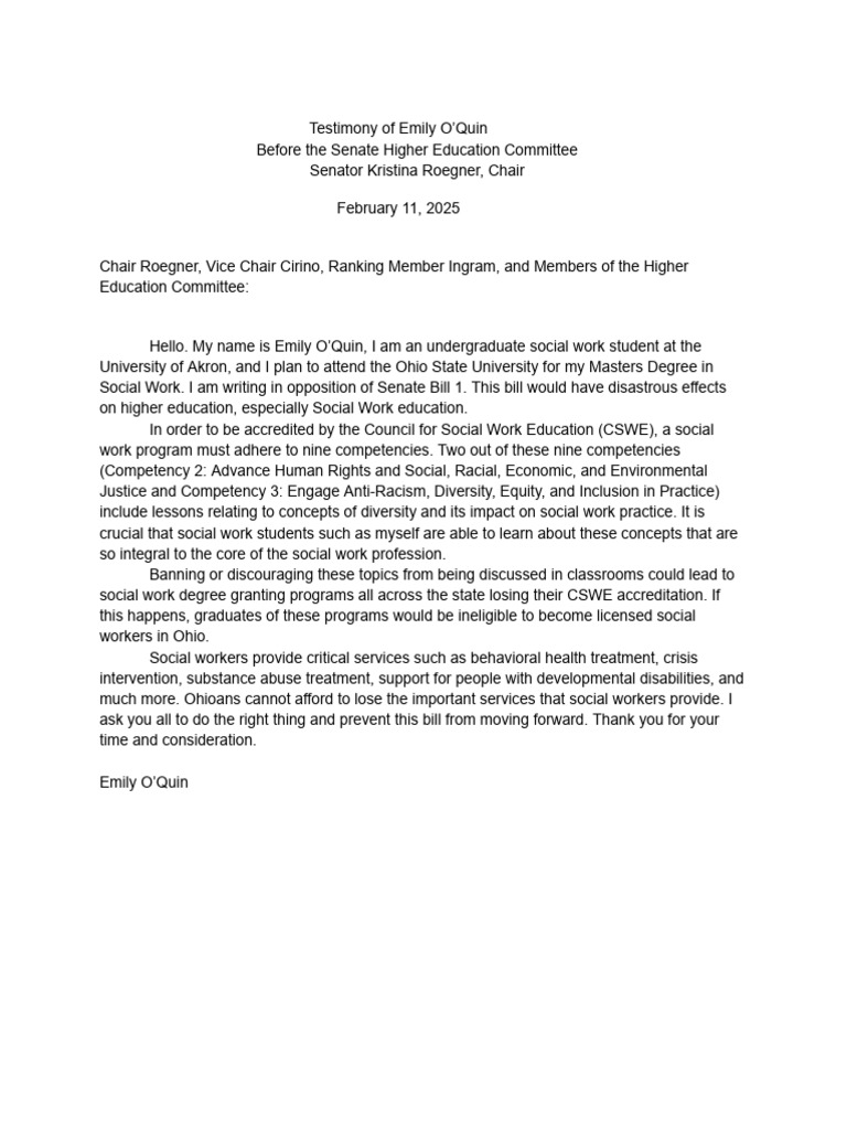 SB 1 Testimony | PDF