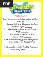 The Trial of SpongeBob SquarePants | PDF
