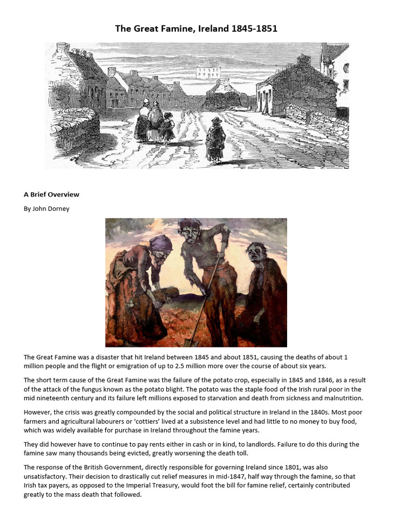 Workpack - Docx Irish Famine | PDF | Great Famine (Ireland) | Famine