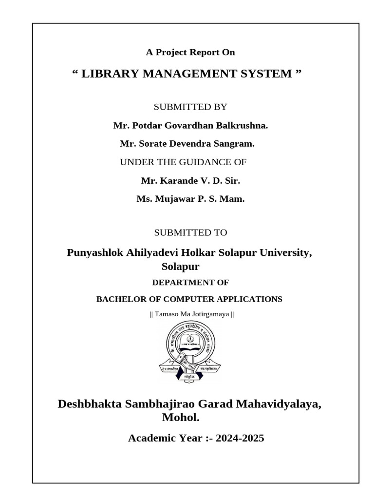Govardhan Project Report | PDF | Automation | Libraries