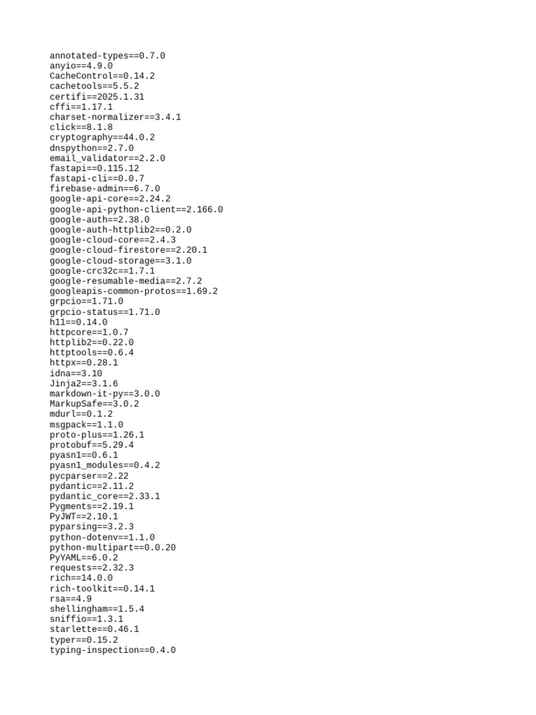 Python Package Dependencies List | PDF