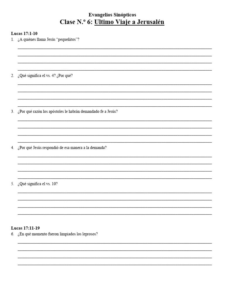 Clase N. 6 Ultimo Viaje A Jerusalen | PDF | Jesús | Textos Religiosos