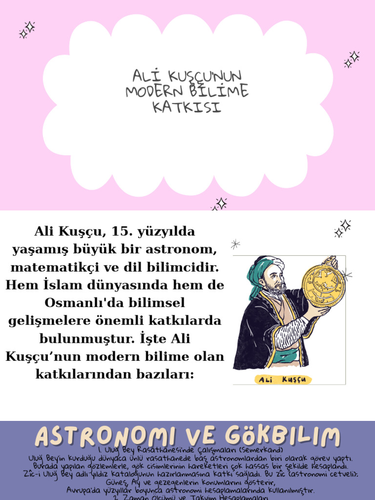 Ali̇ Kuşçu’Nun Modern Bi̇li̇me Katkisi (2) | PDF