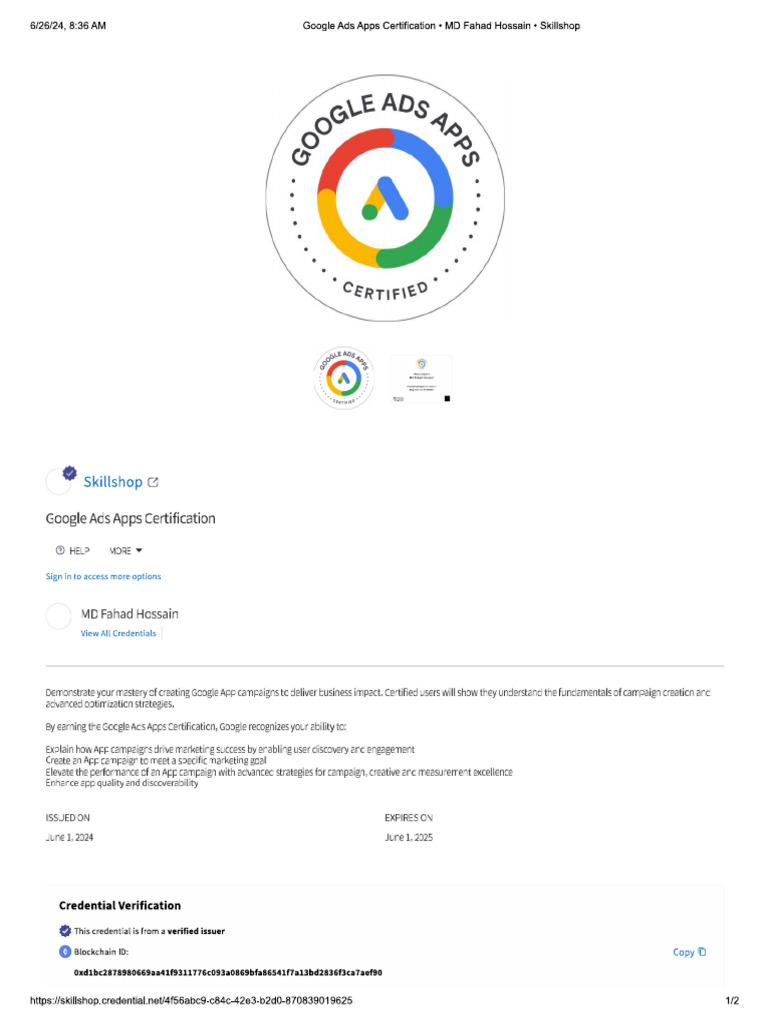 Google Ads Apps Certification | PDF