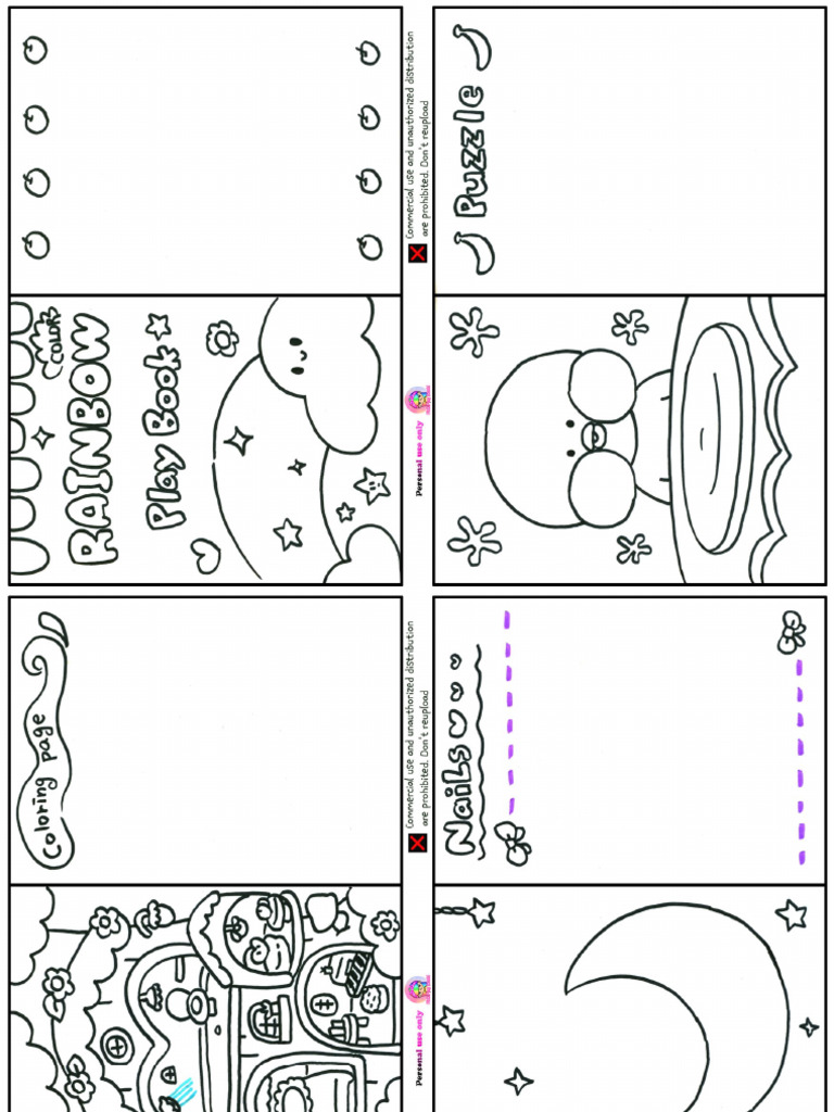 Coloring Pages Rainbow Playbook PPW | PDF