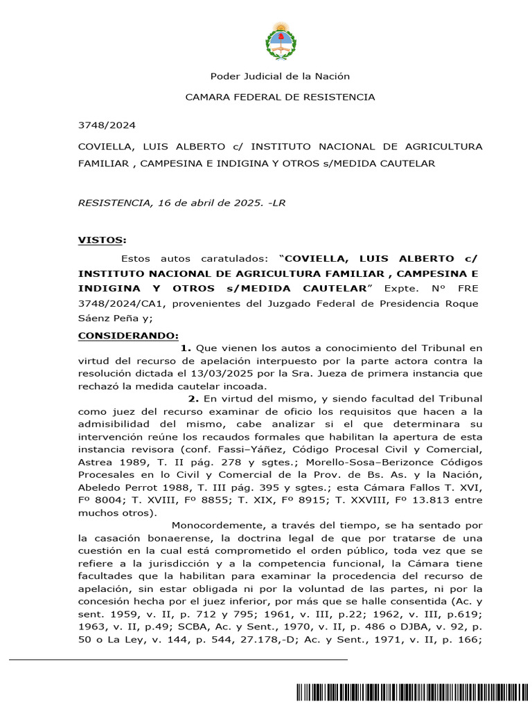 fallo (14) | PDF | Judicaturas | Mandato