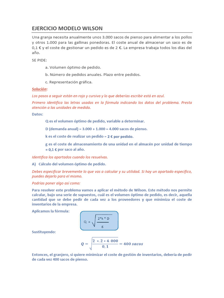 Modelo de Wilson | PDF