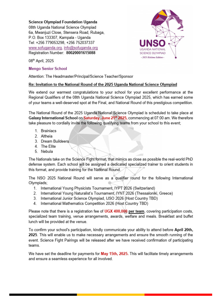 Mengo Senior School - 052531 | PDF | Science | Water