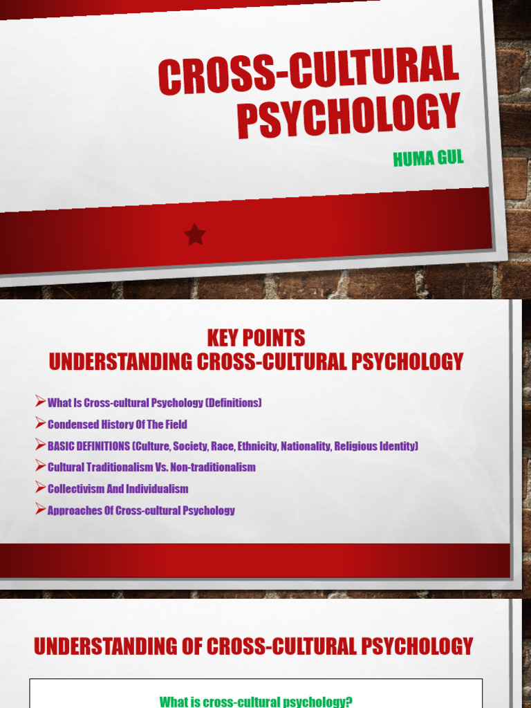 Cross-Cultural Psychology Overview | PDF | Psychology | Traditions