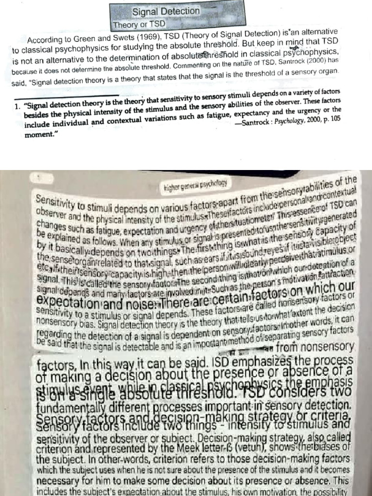 Signal Detection Theory English Pdf Receiver Operating Characteristic Psychological Concepts