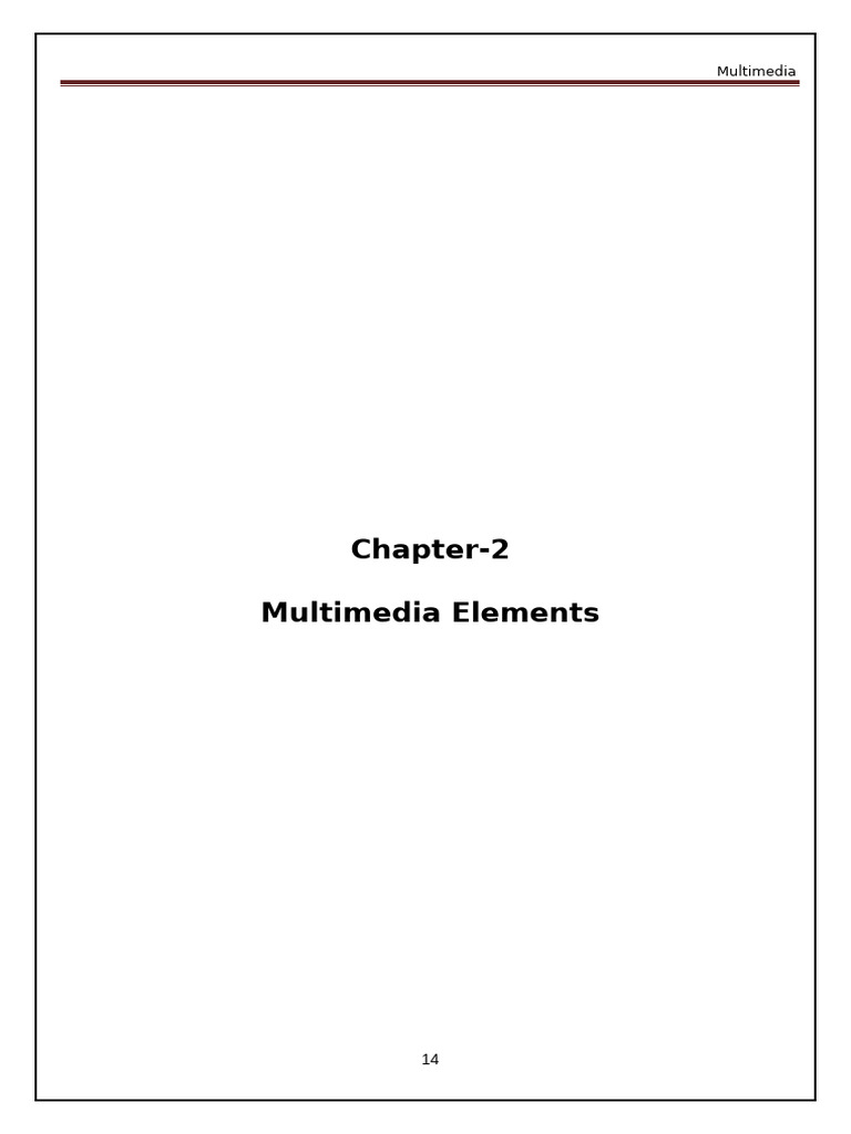 Chapter-2 - Multimedia Elements | PDF | Digital Technology | Computer File Formats