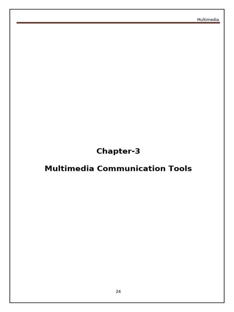 Chapter-3 - Multimedia Communication Tools | PDF | Multimedia ...